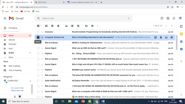 How to send Email as File Attachment in GMAIL | COMPUTER STATION